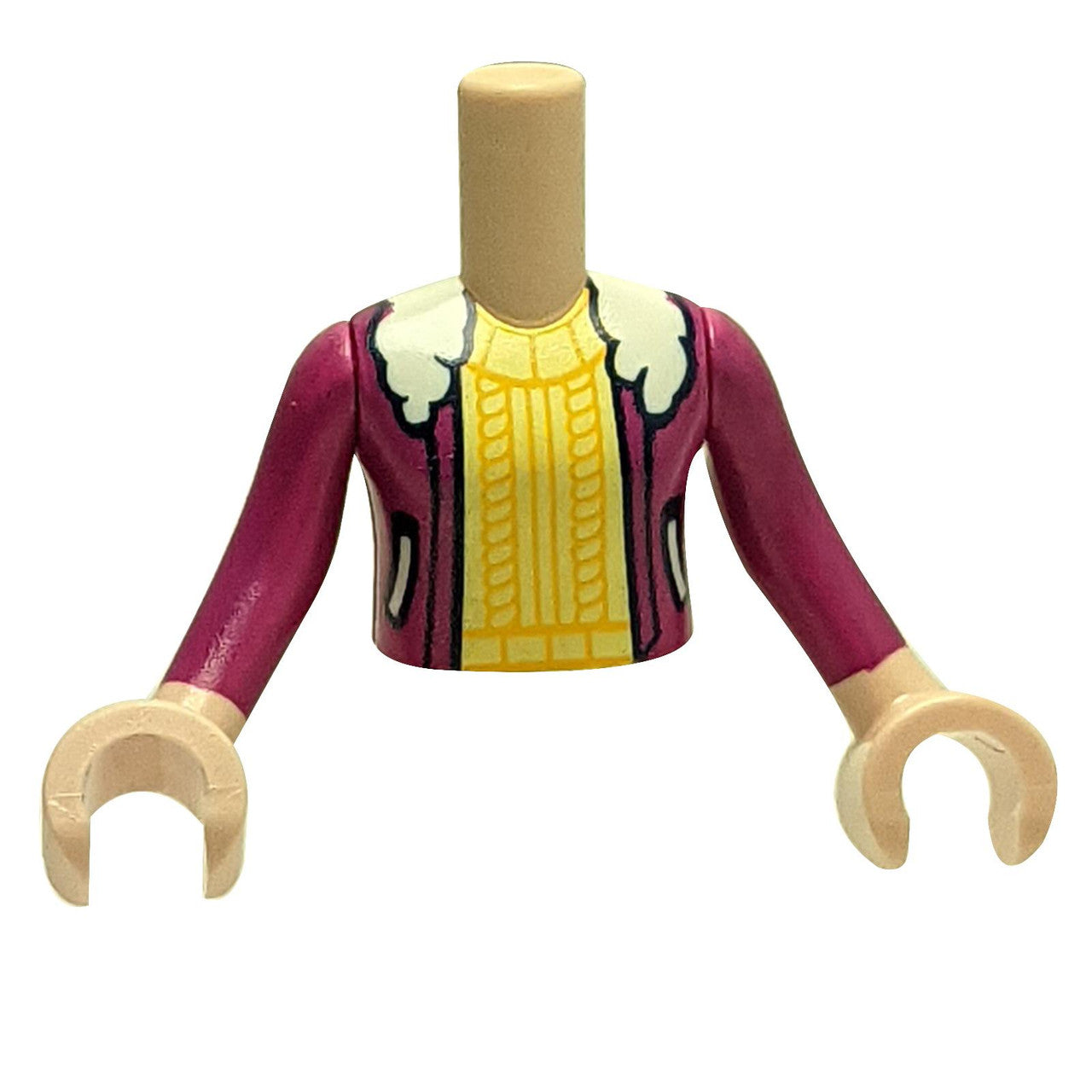 Mini Doll Torso - Elegant Magenta Jacket with Fur Collar – www.choose-a ...