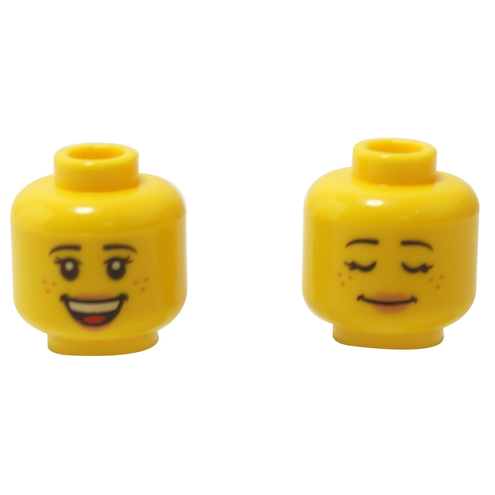 LEGO® Minifigure Head - Smiling / Sleeping Face with Freckles ...