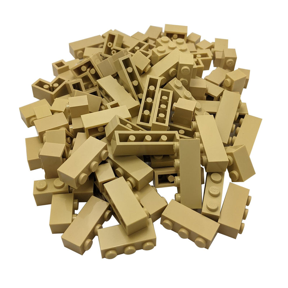 BULK LEGO® Tan Bricks (100 Pieces) | 1x1–1x4 Mix – www.choose-a-brick.com