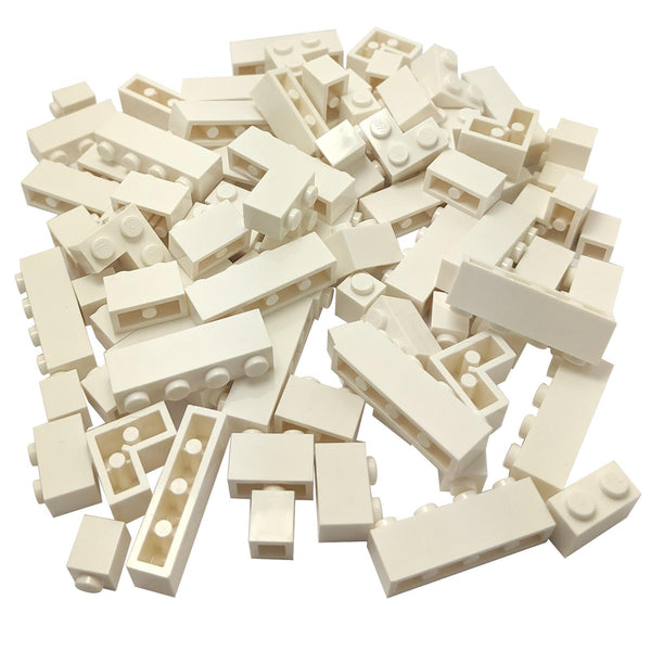 BULK LEGO® White Bricks (100 Pieces) | 1x1–1x4 Mix – www.choose-a-brick.com