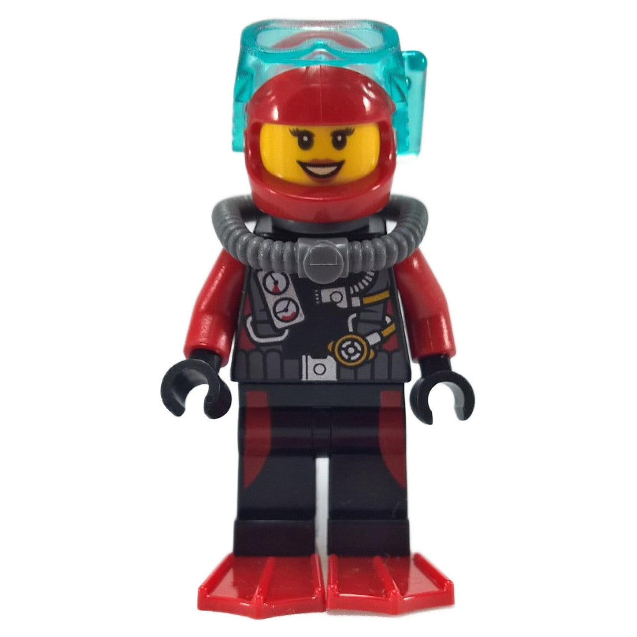LEGO® Minifigure cty0559 Female Scuba Diver with Red Flippers and Aqua ...